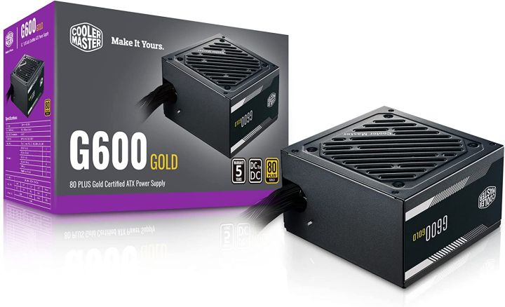 COOLERMASTER G600 GOLD 600W 80+ GOLD NON MODULAR POWER SUPPLY | SKU ...