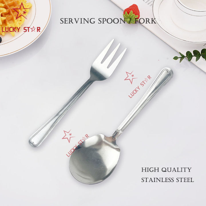 High Quality Stainless Steel Serving Spoon Serving Fork For Restaurant ...