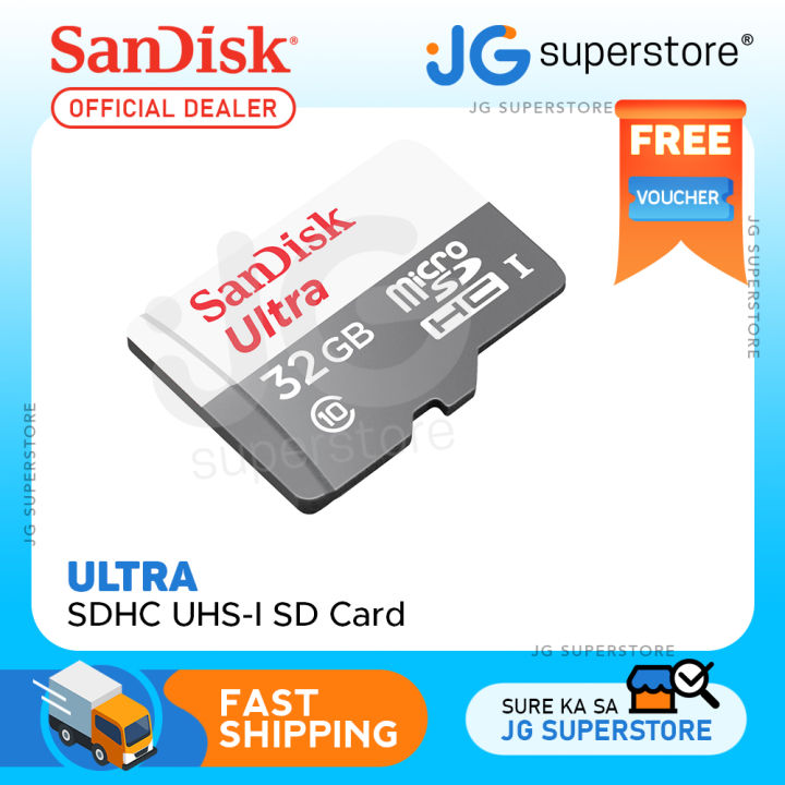 SanDisk Ultra Micro SD Card 32GB UHS-I SDHC Class 10 with 100mb/s Read Speed | Model - SDSQUNR ...