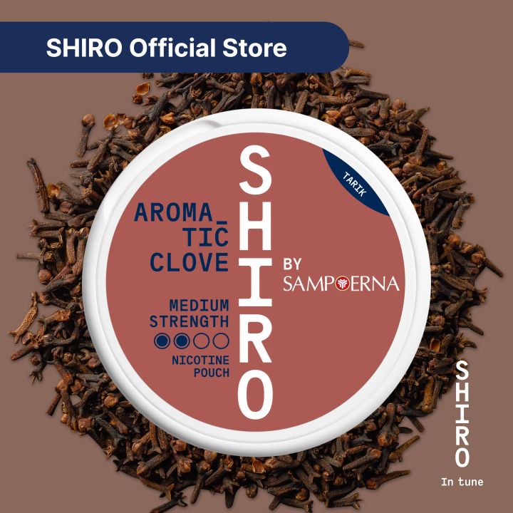 SHIRO BY SAMPOERNA Aromatic Clove Medium Strength - 1 Can Slim Nicotine ...