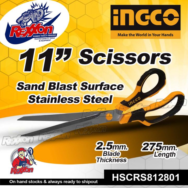 INGCO 11" 275mm Stainless Steel Scissors HSCRS812801 Rexxon Power Tools ...