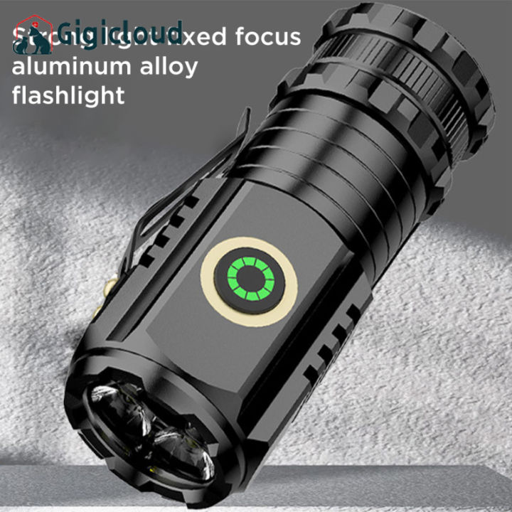Portable Mini LED Mini Flashlight With Clip Super Bright Strong Light ...