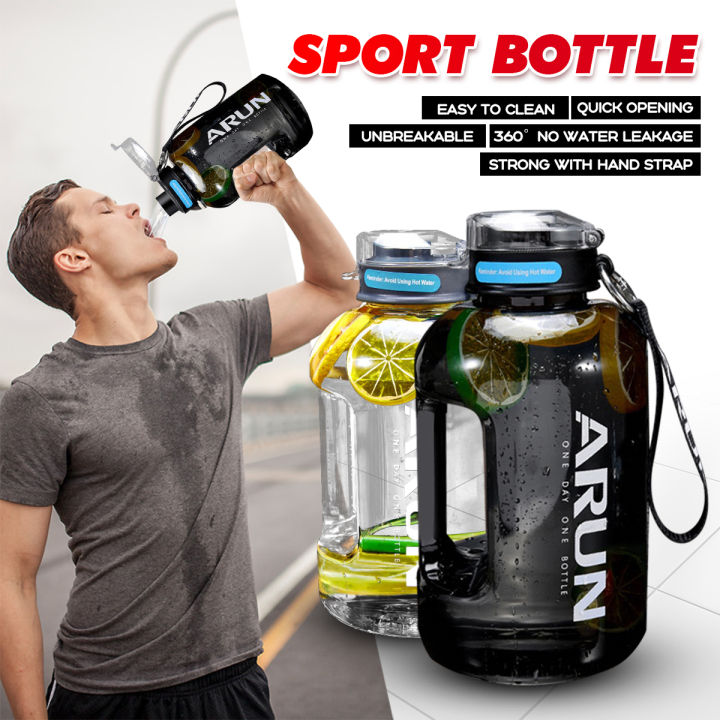 ARUN Water Bottle with Time Marker and Handle 1.5L Water Jug BPA Free ...