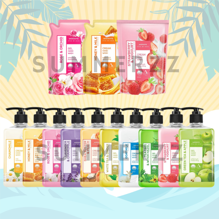 Watsons Hand Cream Wash Gel 500ml Love My Skin Added Moist Active ...
