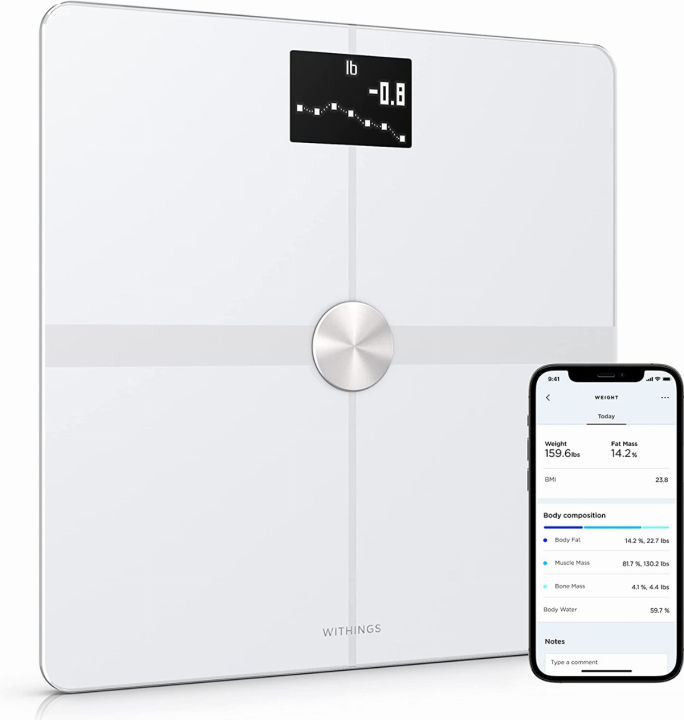 Withings Body+ - Digital Wi-Fi Smart Scale with Automatic Smartphone ...