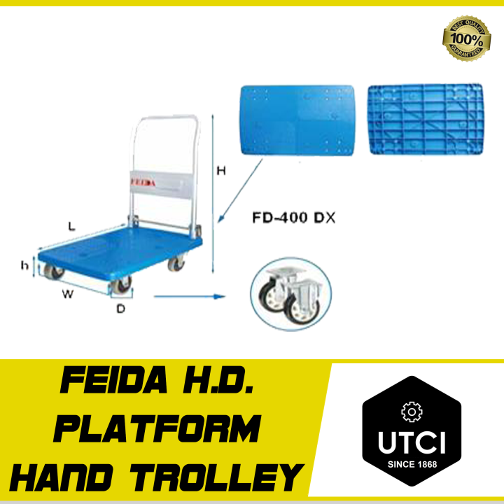 Heavy Duty Foldable Platform Hand Trolley Push Cart 400kg | Lazada PH