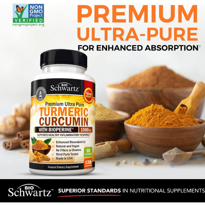 Curcumin Supplement withAlkaloids - Supports Healthy Inflammatory ...