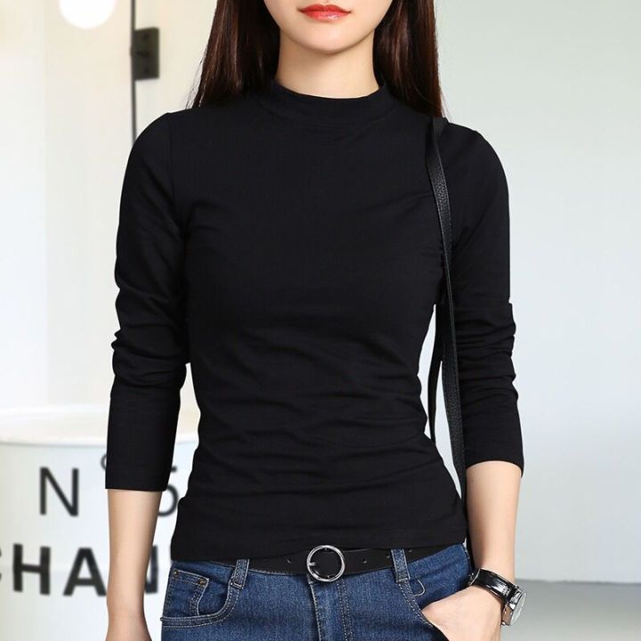 [Ready Stock] S-3XL Women Inner Baju Lengan Panjang Tutle Neck Inner ...