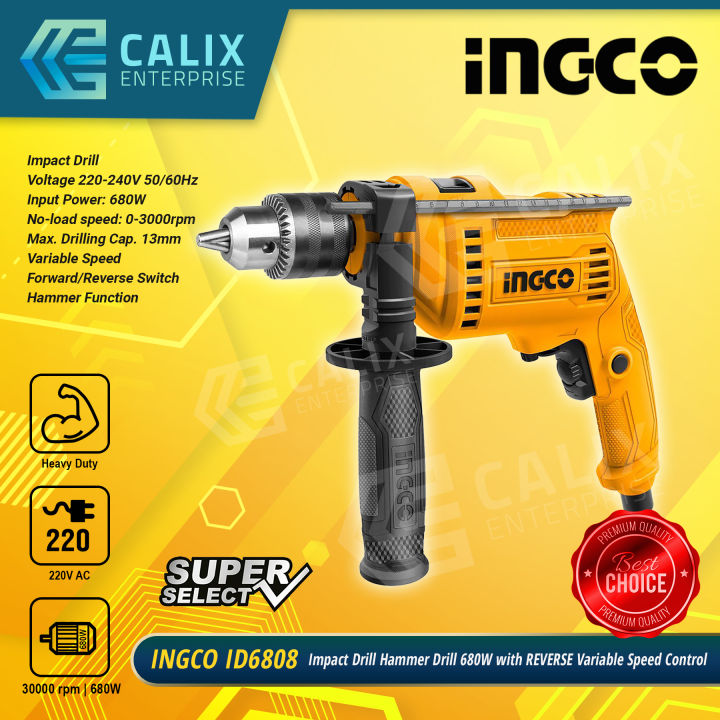 Impact Drill Hammer Drill 680W with REVERSE Variable Speed Control ...