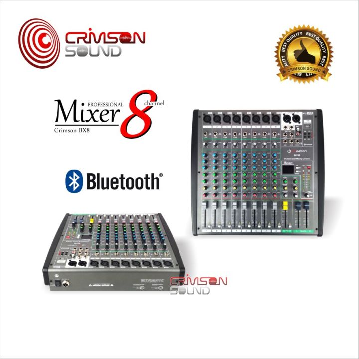 MIXER 8 Channel BLUETOOTH + USB Equalizer CRIMSON BX8 | Lazada Indonesia