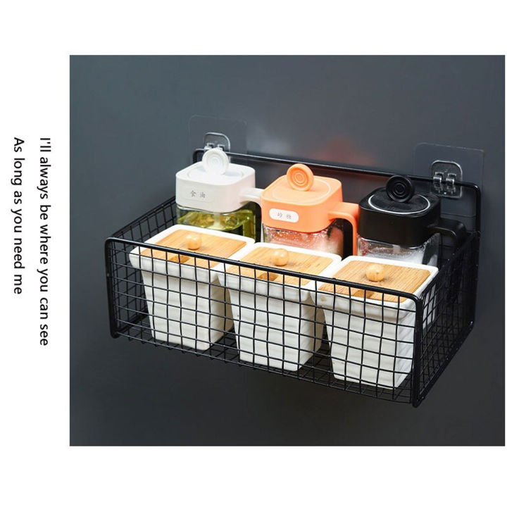 Redmond Wall Mounted Kitchen Hanging Rack Spice Storage Holder Kitchen ...