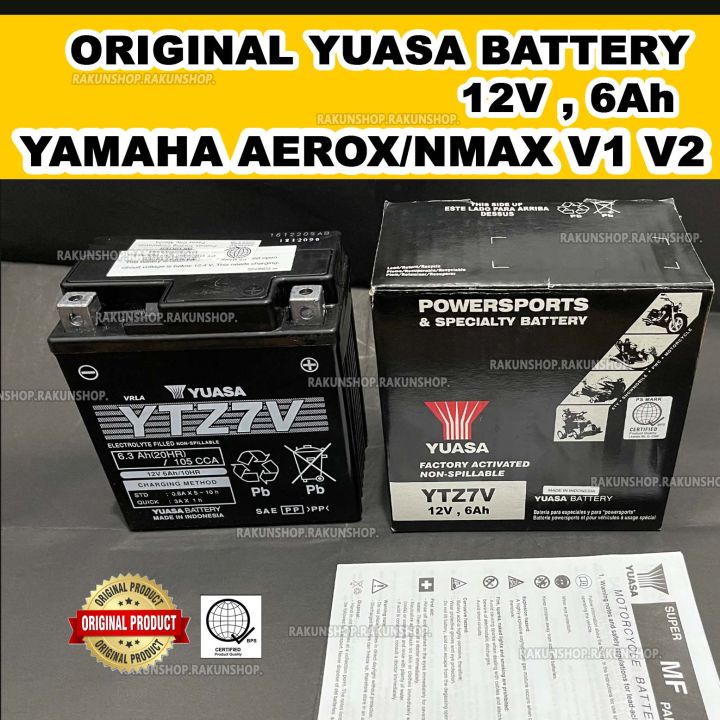 Original Yuasa Battery for Yamaha NMAX AEROX V1 V2 12V 6Ah Legit YUASA ...