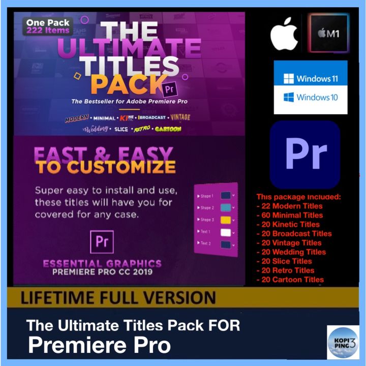 The Ultimate Titles Pack FOR Premiere Pro | Lazada