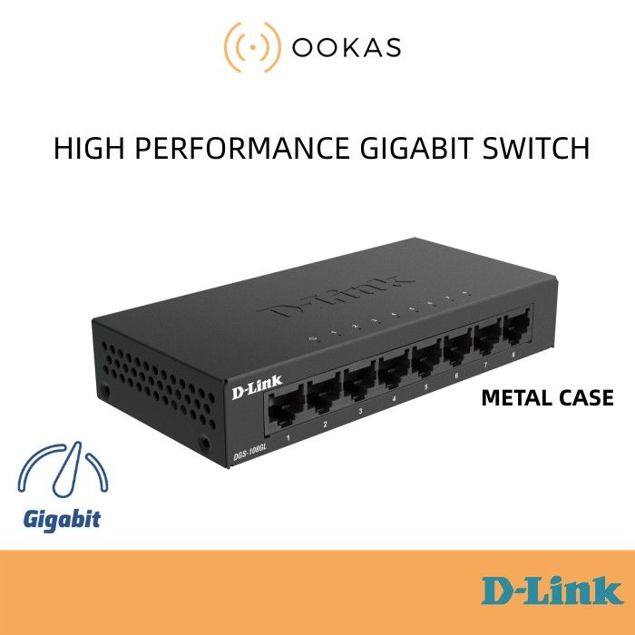 D-Link DGS-108GL / DGS-105GL High performance Gigabit Desktop Network ...