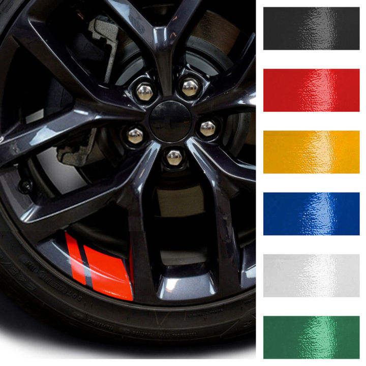 2/4Pcs Car Sticker Reflective Car Wheel Rim Vinyl Warning Stickers Hash ...