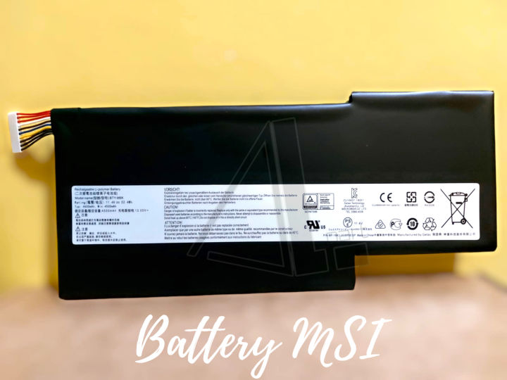 Laptop Battery MSI MS-E16W1 MSI GF65 Thin 9SE MSI Baterai Laptop NEW ...