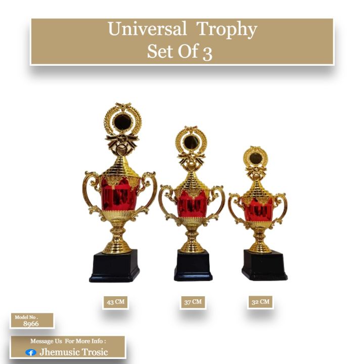 Universal Trophy ( Set Of 3 ) Customize Available | Lazada PH