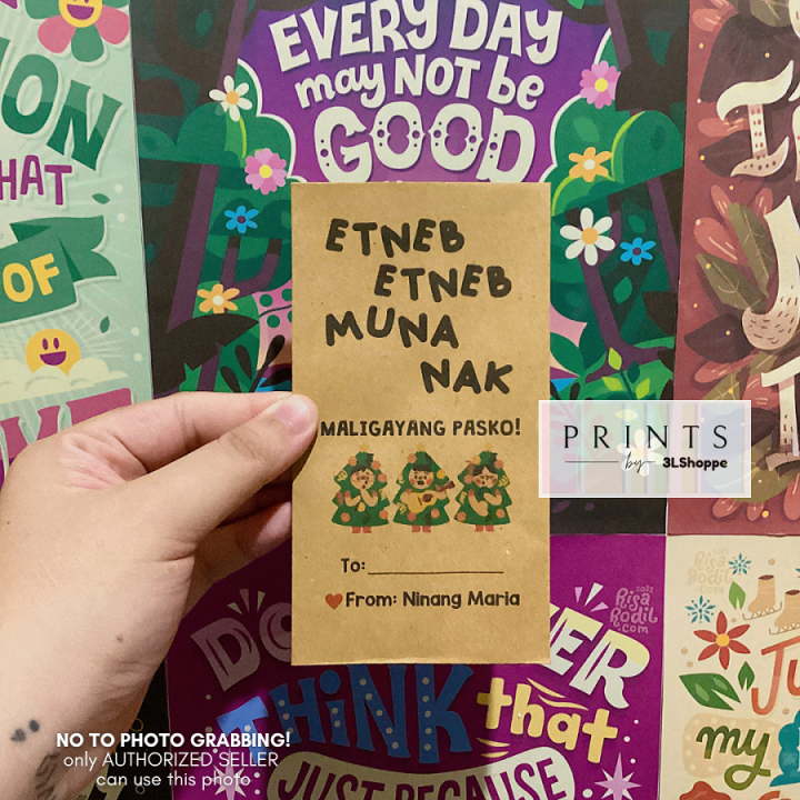 10pcs Personalized Christmas Money Envelope Angpao Ampaw Tagalog Funny ...