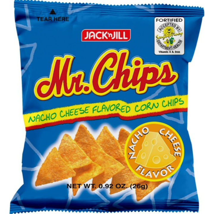 Jack 'n Jill Mr. Chips Nacho Cheese Flavored Corn Chips Snacks 26g ...