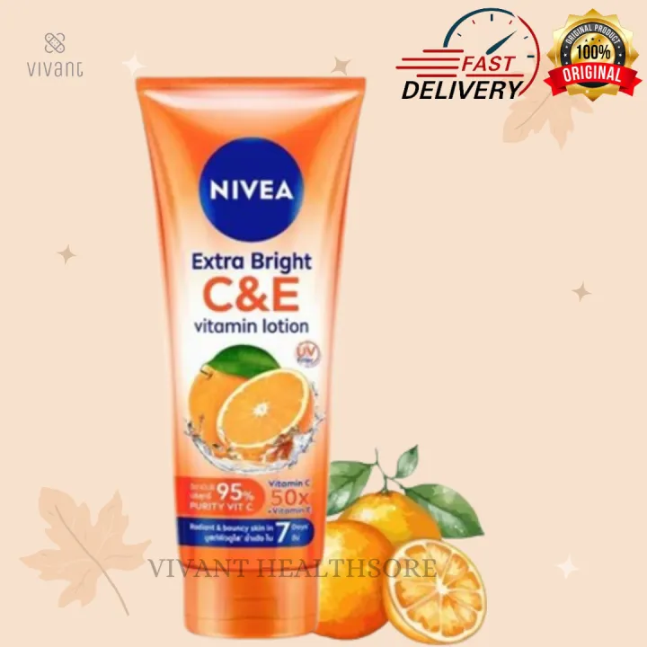 Nivea Extra Bright C&E Vitamin Body Lotion 180ml (for Radiant and Bouncy Skin) | Nivea Vitamin C ...