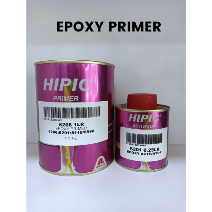 HIPIC 6206 2K Epoxy Primer 4:1 1Liter & Activator 250ML | Lazada