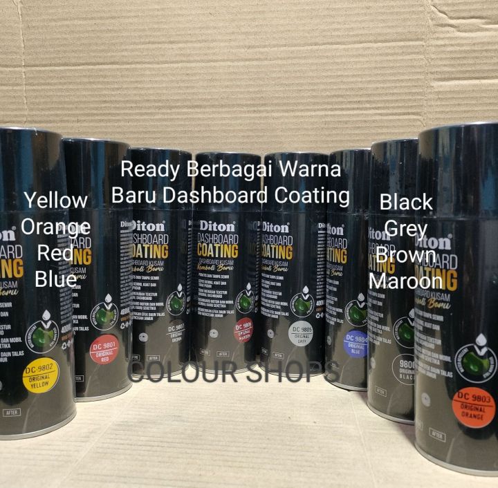 Cat Semprot DITON PREMIUM DASHBOARD COATING ORIGINAL BLACK 9800 ORANGE ...