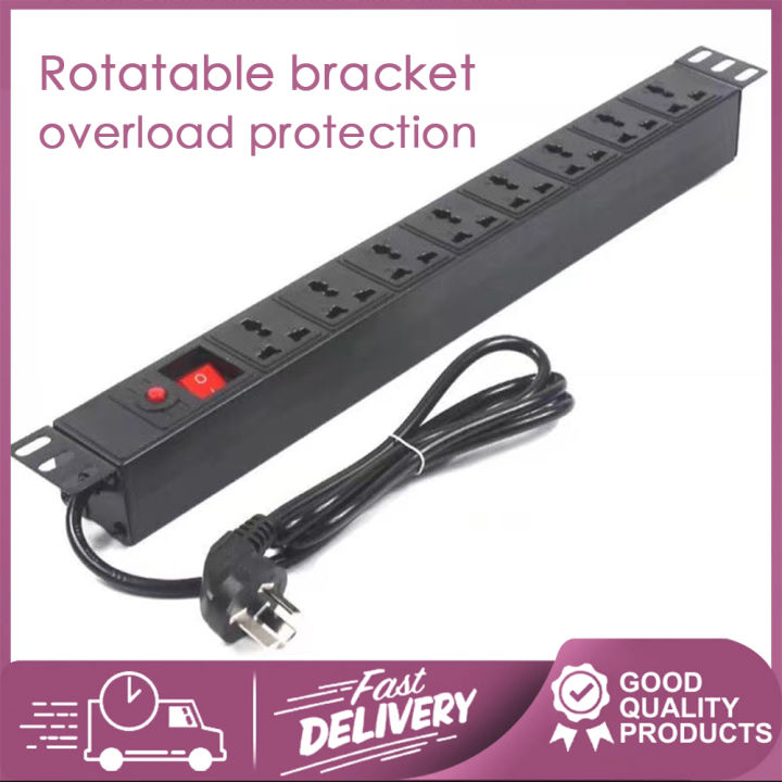 PRORACK 8 Slots Universal PDU Power Distribution Unit (PDU) Power Strip Unit for Data Cabinet ...