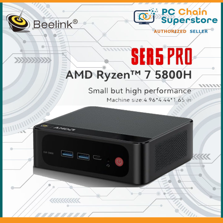 Beelink SER 5 PRO High Performance Mini PC - AMD Ryzen 7 5800H / 16GB ...