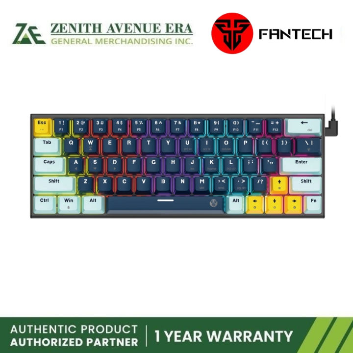Fantech MK874 V2 ATOM 63 Key Mechanical Keyboard MIZU Edition Sky Blue ...