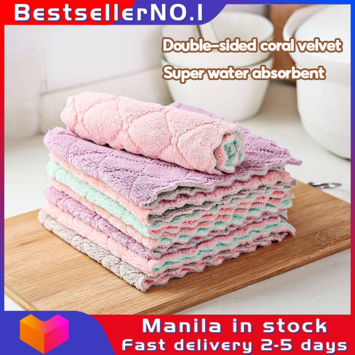 Kitchen Dishcloth towel super Absorbent Cleaning Cloth Hand Washing ...