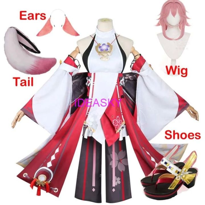 genshin impact Guuji Yae yae miko cosplay genshin ears for man vision ...