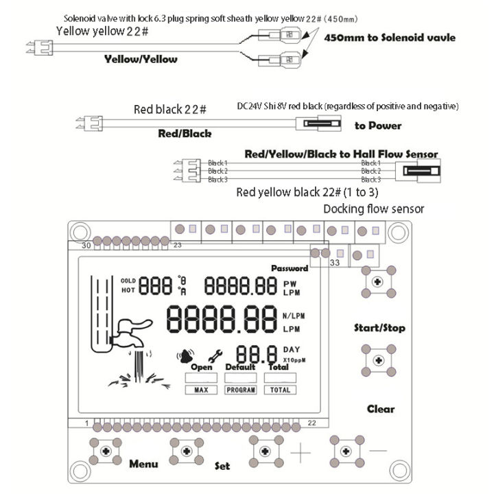 (JSTG) US211M Flow Meter Totalizer Flow Measurement With OF201 1/2 Inch ...