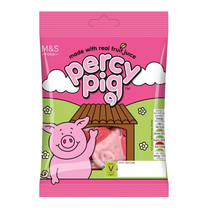 M&S Percy Pig Fruit Gums 170g x1 Marks and Spencer Gummy Sweets Made with Real Fruit Juice ...