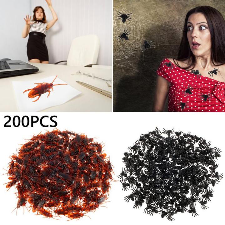 Plastic Cockroaches Realistic Bugs Prank 200Pcs Realistic Bugs Prank ...