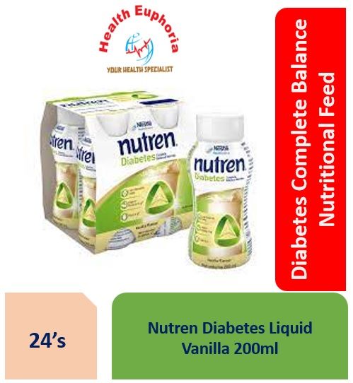 Nestle Nutren Diabetes Liquid Vanilla 200ml x 24's [Expiry Dec 2025 ...