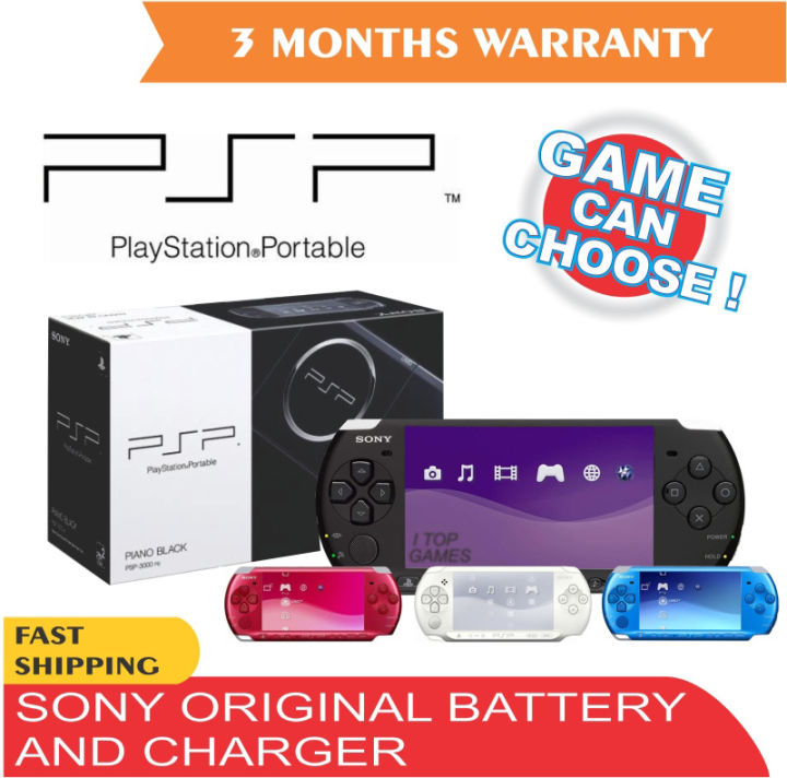 Brand New Original PSP3000 + 32GB or 64GB or 128Gb Memory Card ...