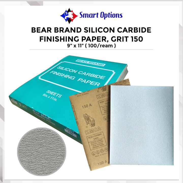 Bear Brand Dry Finishing Paper Grit 180, grit 150 NEW PACKAGING | Lazada PH
