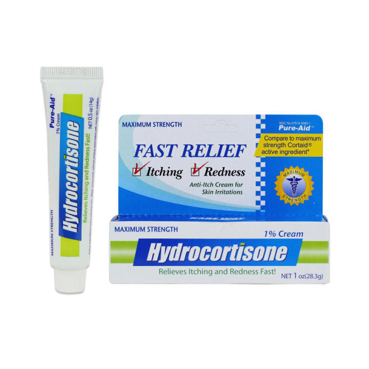 Pure.Aid Hydrocortisone Cream 14g for Fast Itch and Rash Relief, Eczema ...