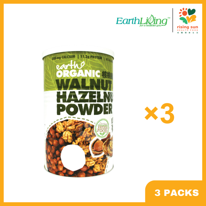 Earth Organic Walnut & Hazelnut Powder (500g x 3) - Triple Packs | Lazada