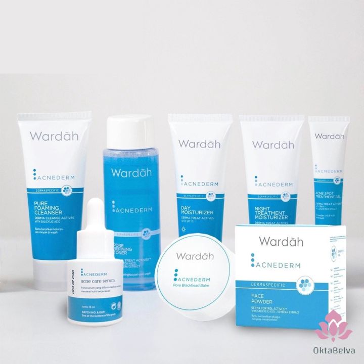Paket Wardah Acnederm Series | Paket Acne Skin Care Wardah | Complete ...