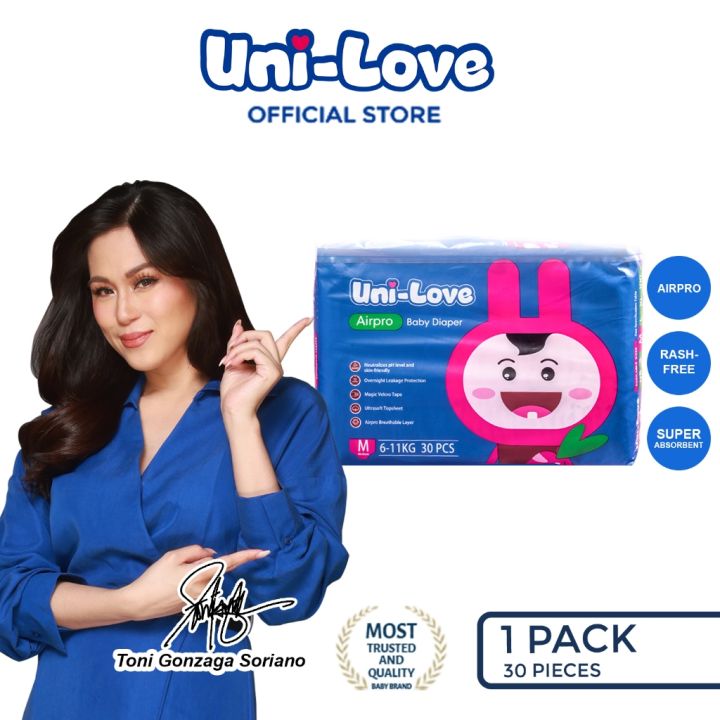 Uni-love Airpro Baby Diaper 30's Medium x1 | Lazada PH