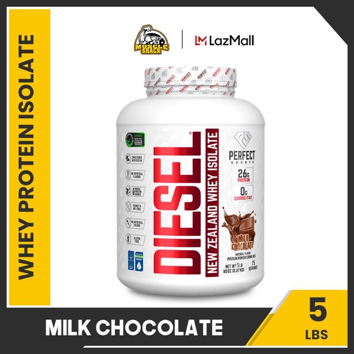 Perfect Sport Diesel 100% New Zealand Whey Protein Isolate - 5lbs -Naturally Sweetened with ...