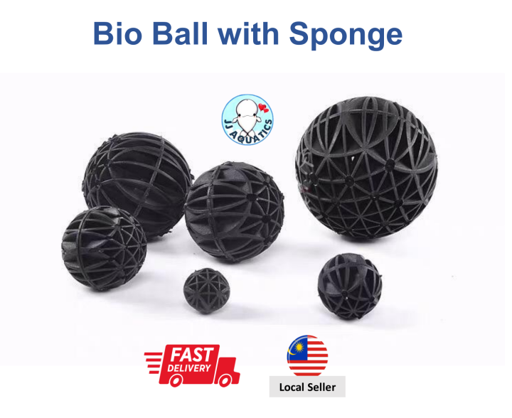 Aquarium Fish Tank Bioball Bio Ball with Sponge 16/26/36/46/56/76mm ...