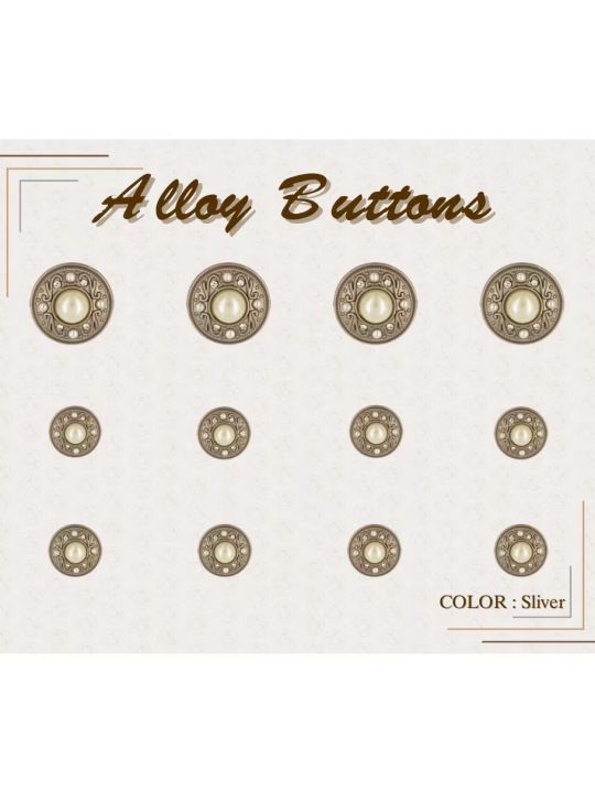 Alloy Buttons กระดุมโลหะงานนำเข้าจากต่างเทศ DA1300001-2 | Lazada.co.th