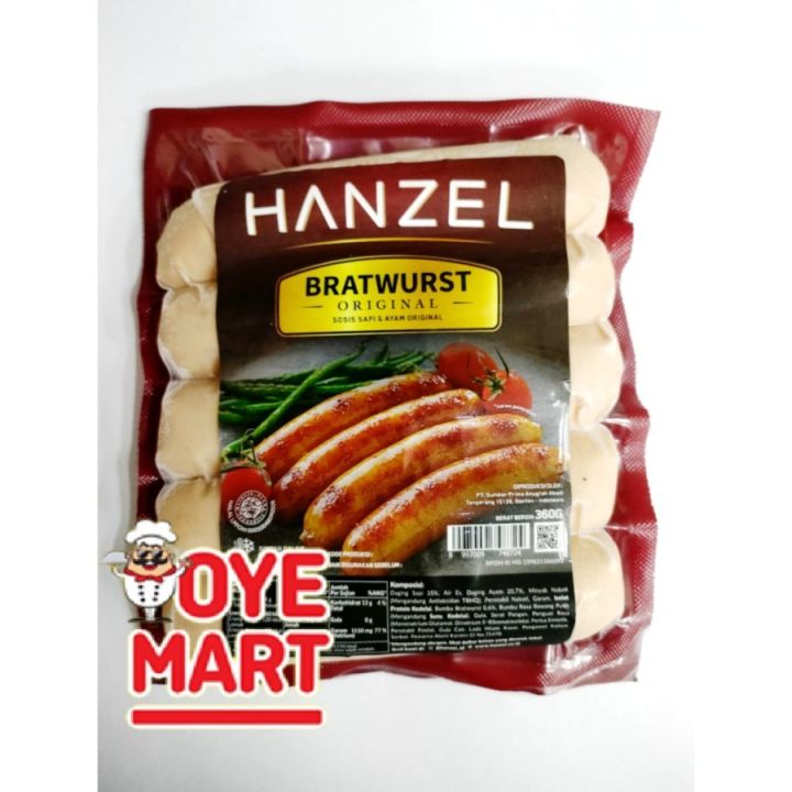 HANZEL BRATWURST ORIGINAL 360GR / SOSIS SAPI & AYAM ORIGINAL | Lazada ...