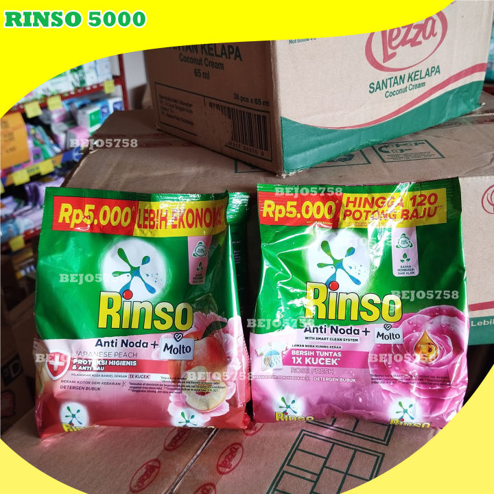 RINSO 5000 DETERGENT BUBUK- detergent Pakaian - 195g | Lazada Indonesia