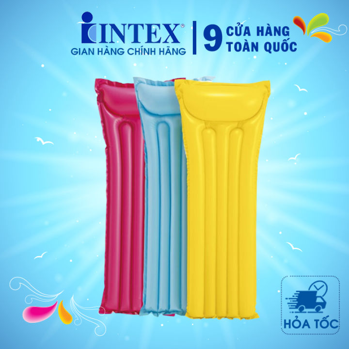 Phao Bơi Nằm Thư Giãn Có Gối Đầu Intex 59703 | Lazada.vn