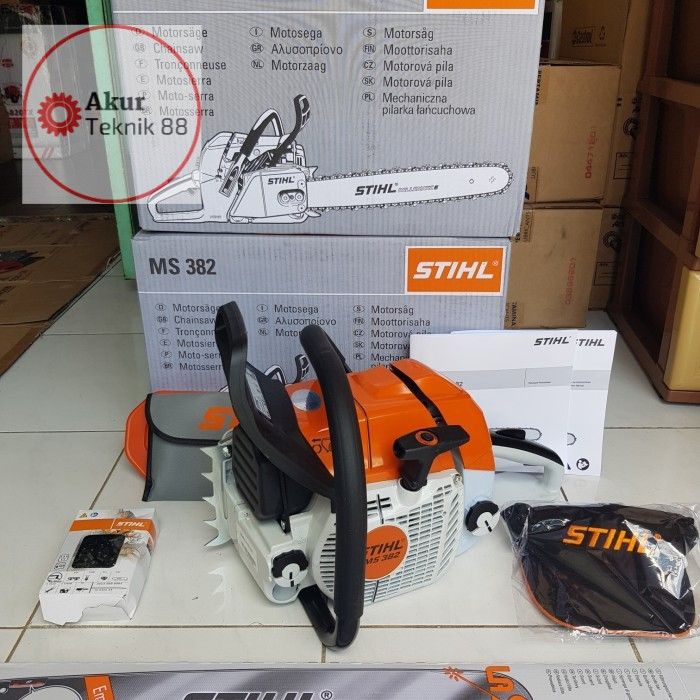mesin Promo chainsaw censow senso STIHL MS 382 ASLI dengan bar 25in rantai 42 mata senso ...