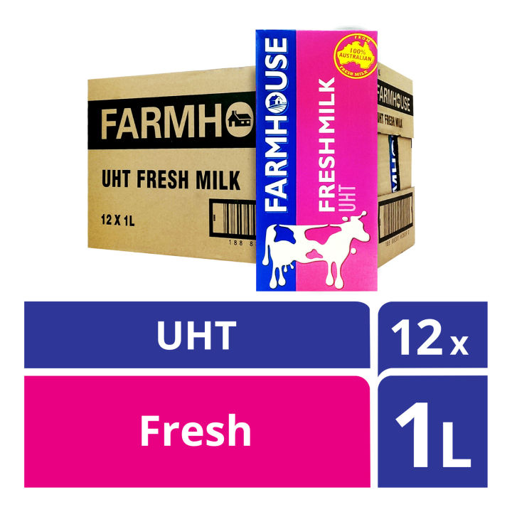 FARMHOUSE UHT FRESH MILK 12 X 1L (1 CARTON) | Lazada