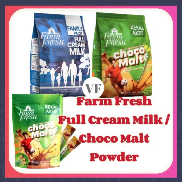 [NEW] Farm Fresh Full Cream Milk 800g / Choco Malt Powder 800g / 10s x ...